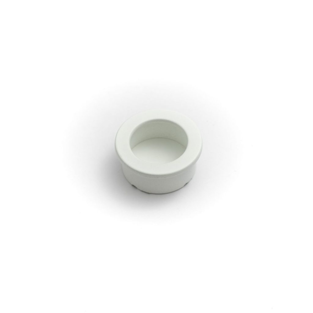 CASTELLA Dune 30mm Circle Recessed Pull – Matt White – Avoca Architechtural
