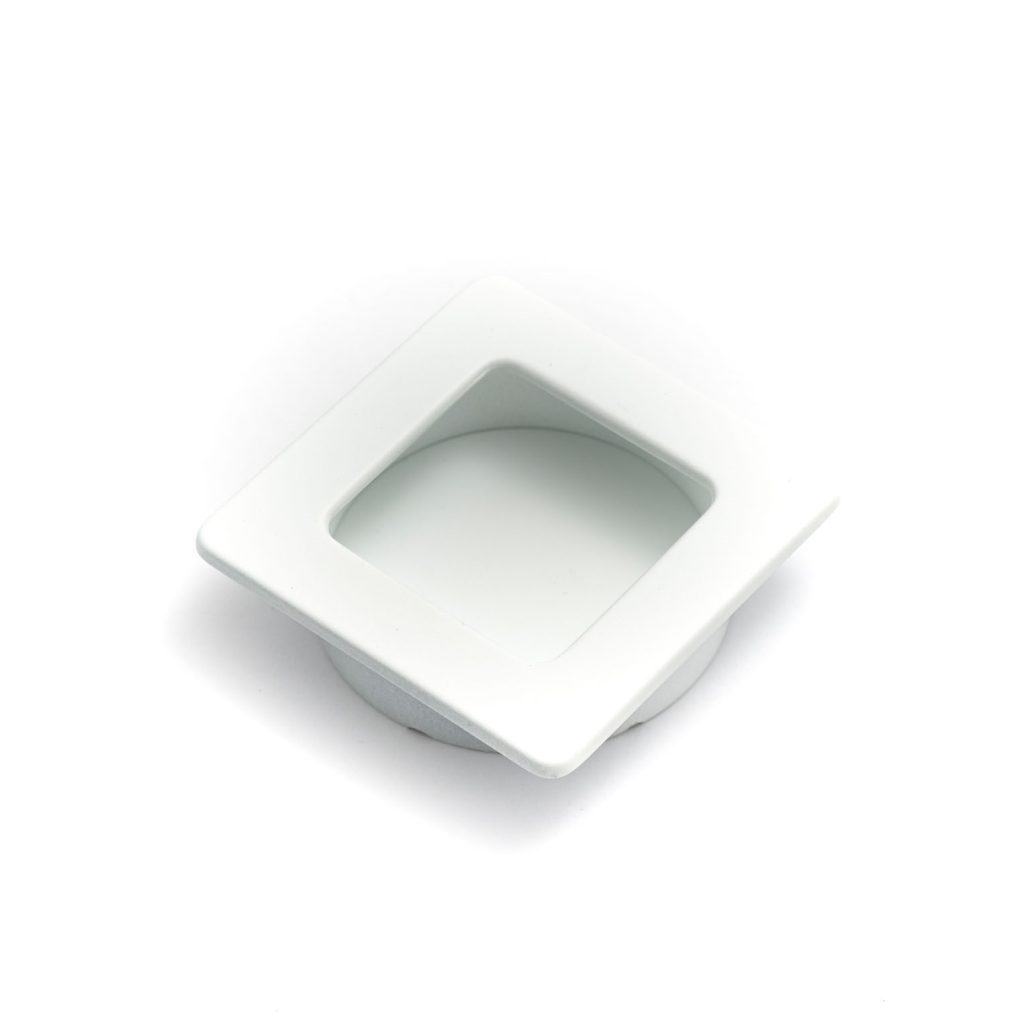 Castella MINIMAL Flush 50mm Square Flush Pull Matt White - Avoca ...