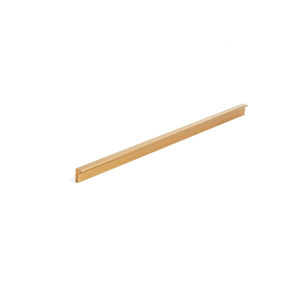 MOMO ANGLE PULL HANDLE 192MM BRUSHED DARK BRASS - Avoca Architechtural