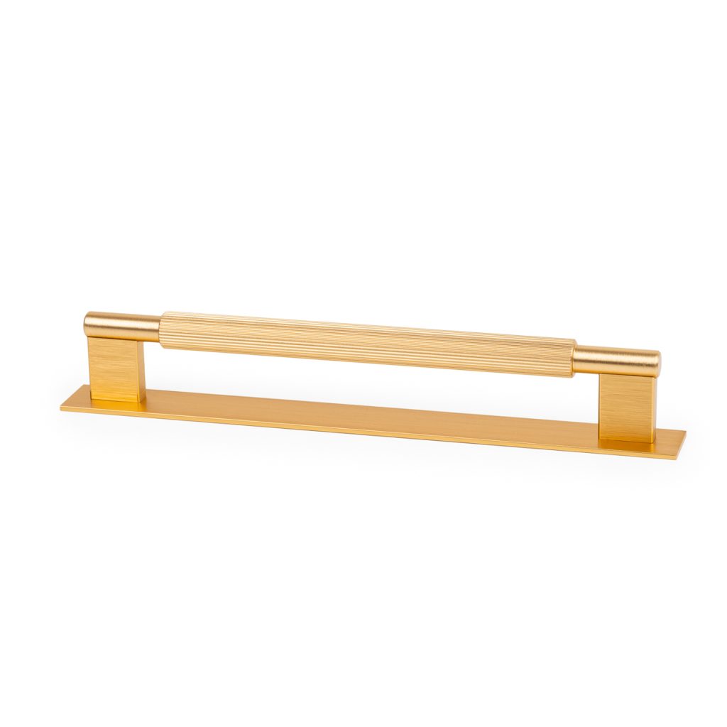 MOMO ARPA D HANDLE AND BACKPLATE 192MM DULL BRUSHED DARK BRASS - Avoca ...
