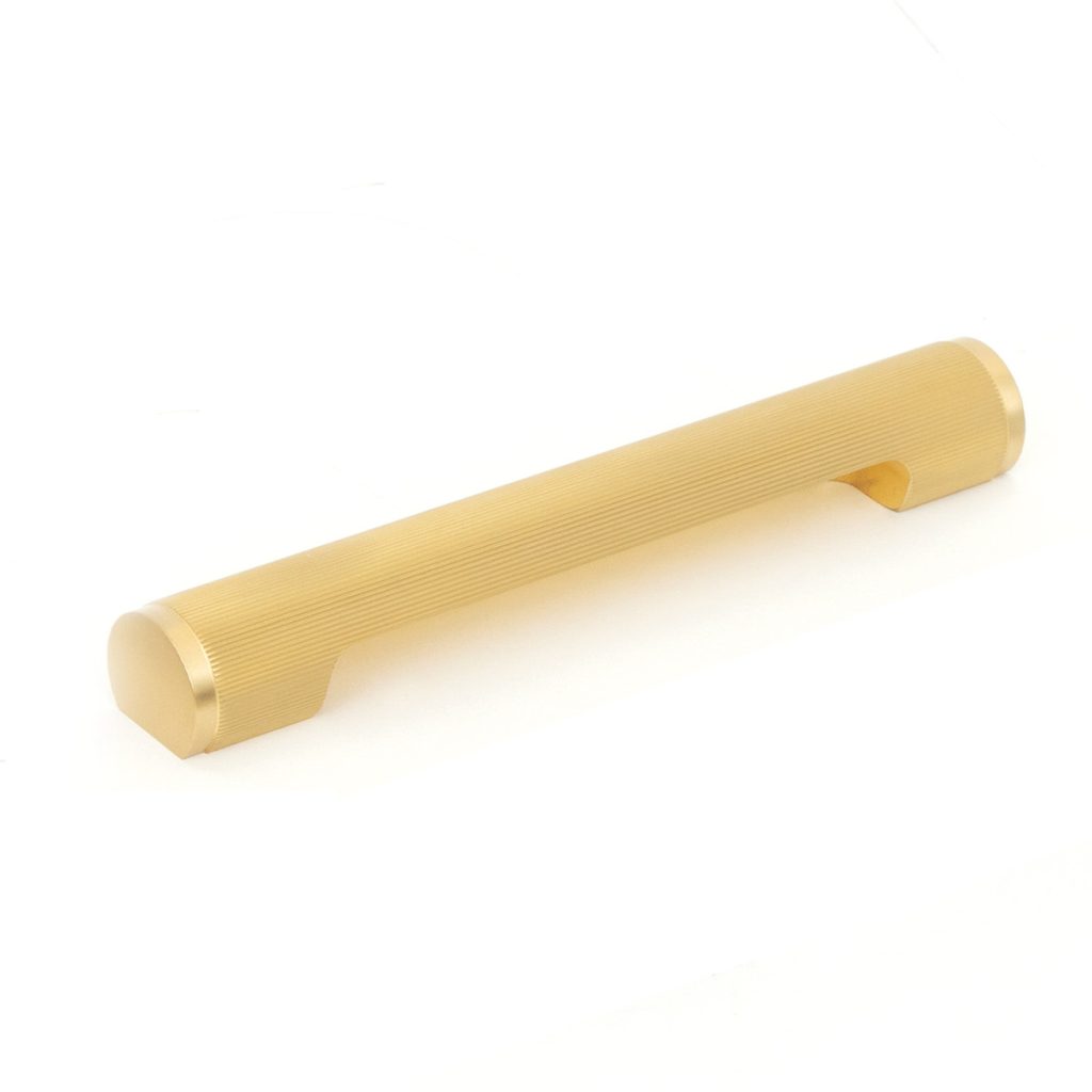 MOMO MANHATTAN 160MM SOLID BRASS LINED PULL HANDLE BRUSHED SATIN BRASS ...