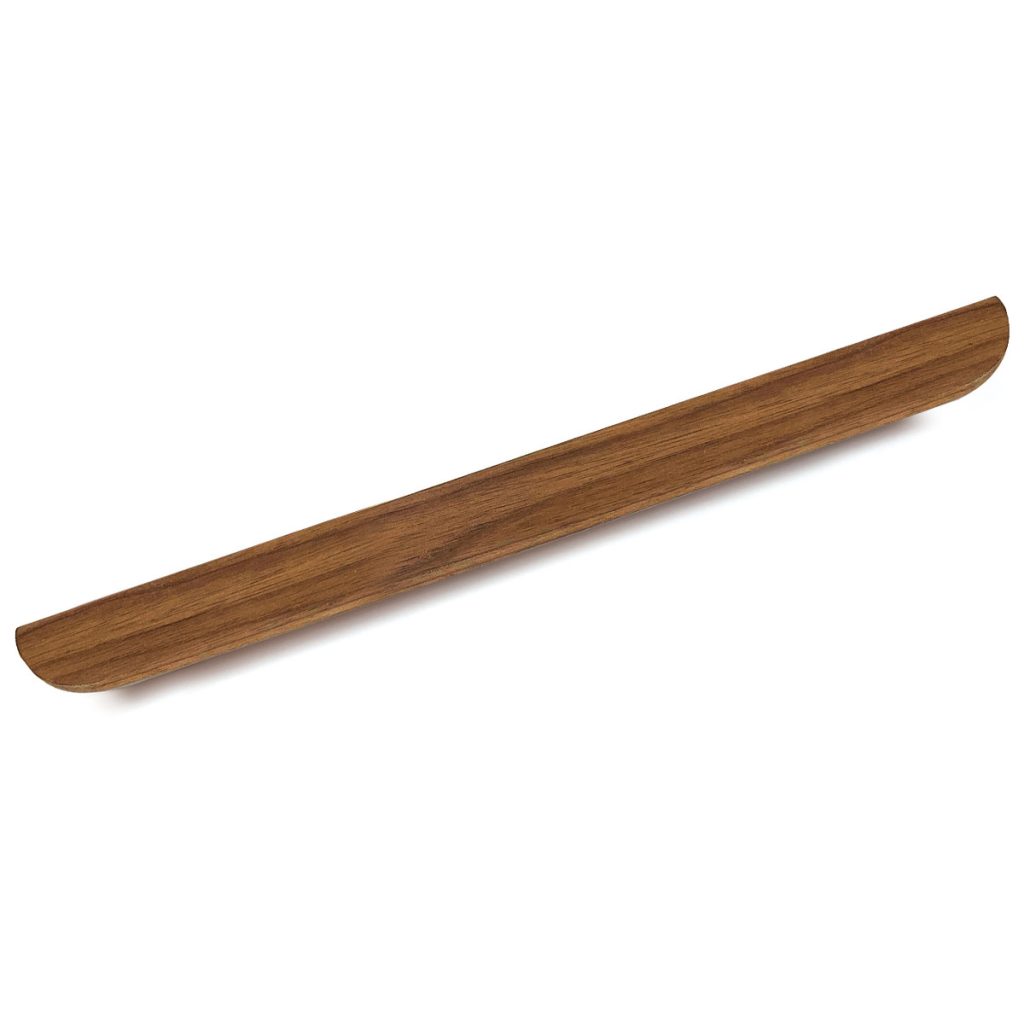 MOMO SYDNEY TIMBER PULL HANDLE 400MM WALNUT OILED - Avoca Architechtural