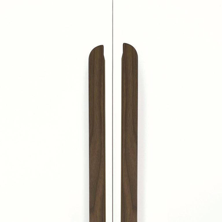 MOMO SYDNEY TIMBER PULL HANDLE 800MM WALNUT OILED - Avoca Architechtural