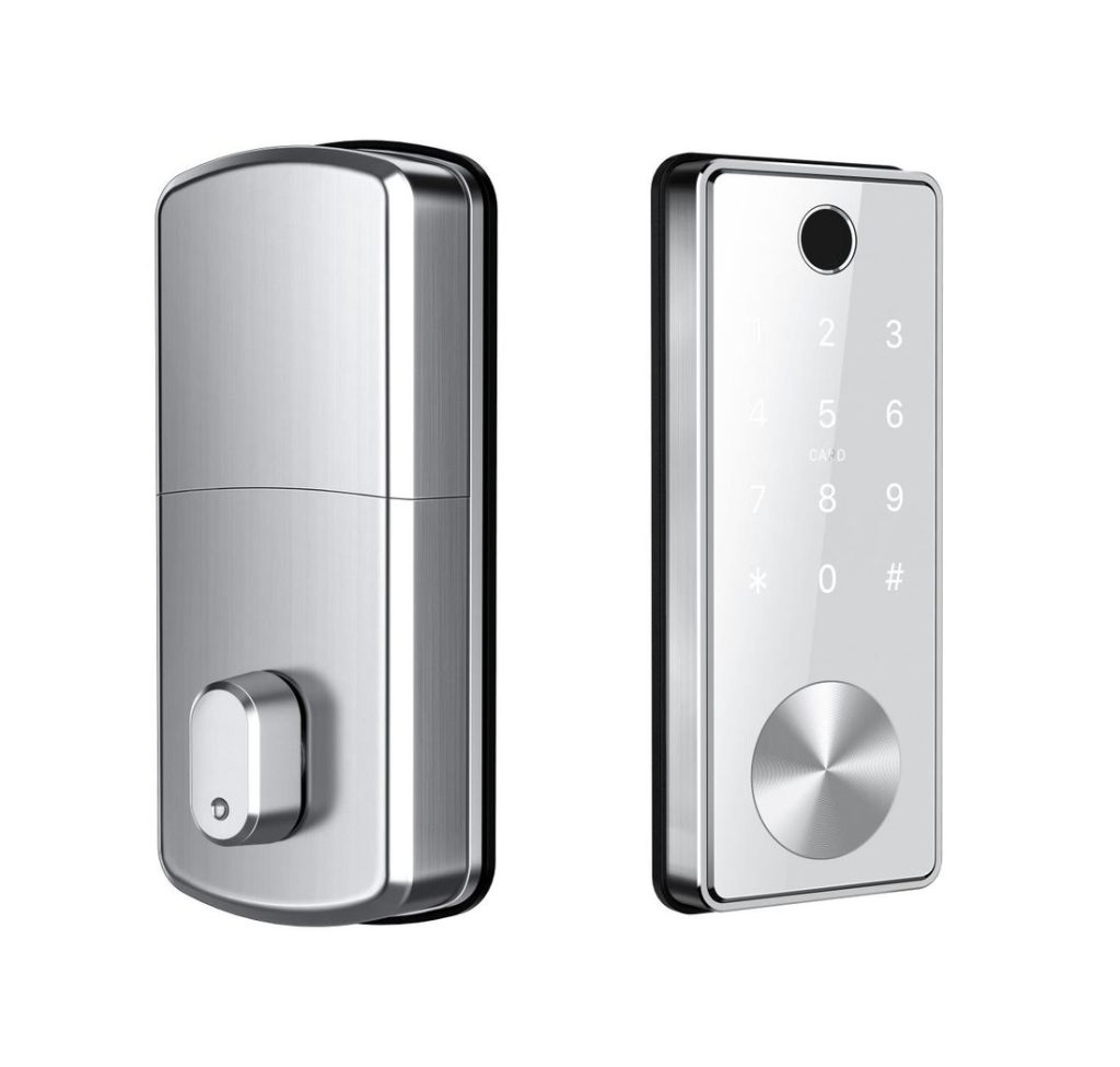 WWH T11B Smart Lock White | Biometric, Keypad & Card Access